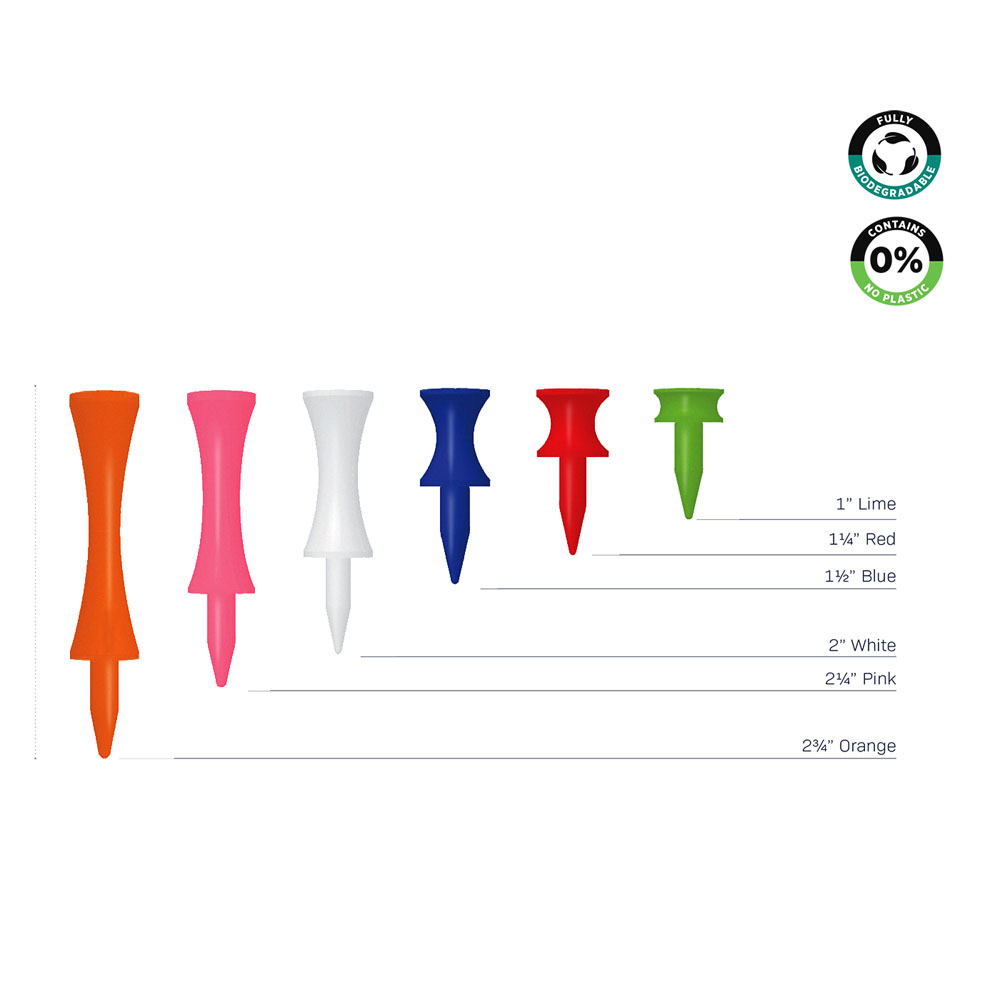 Graduated Bamboo Tees 2 1/4 "pink" | LS Golf