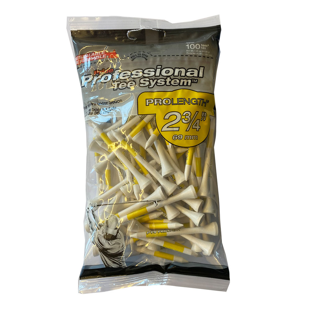 Professional Tee System 2 3/4" white 100 Tees | LS Golf